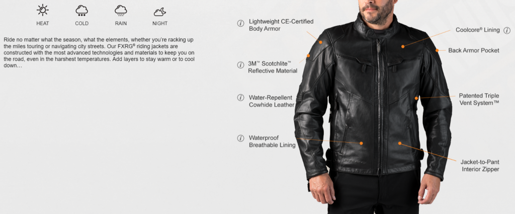 FXRG MC JACKA HERR - Slutsålda varor - HARLEY-DAVIDSON - Jarvsomotor.se