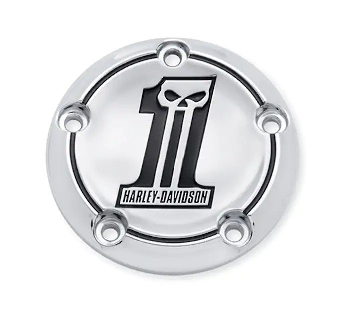 Number One Skull Timer Cover - Chrome - HARLEY-DAVIDSON - Jarvsomotor.se
